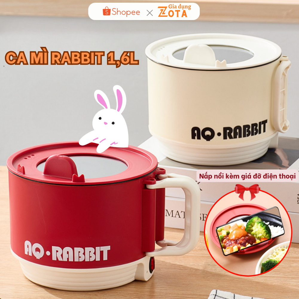 Nồi Ca Nấu Mì Rabbit Mini Đa Năng 1,6L Nhỏ Gọn Tiện Lợi, Chống Dính Dễ ...