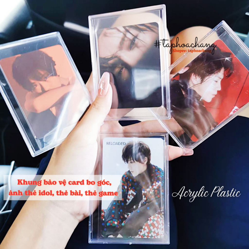 Khung nhựa cứng bảo vệ card bo góc, thẻ ảnh idol, thẻ bài, sticker ...
