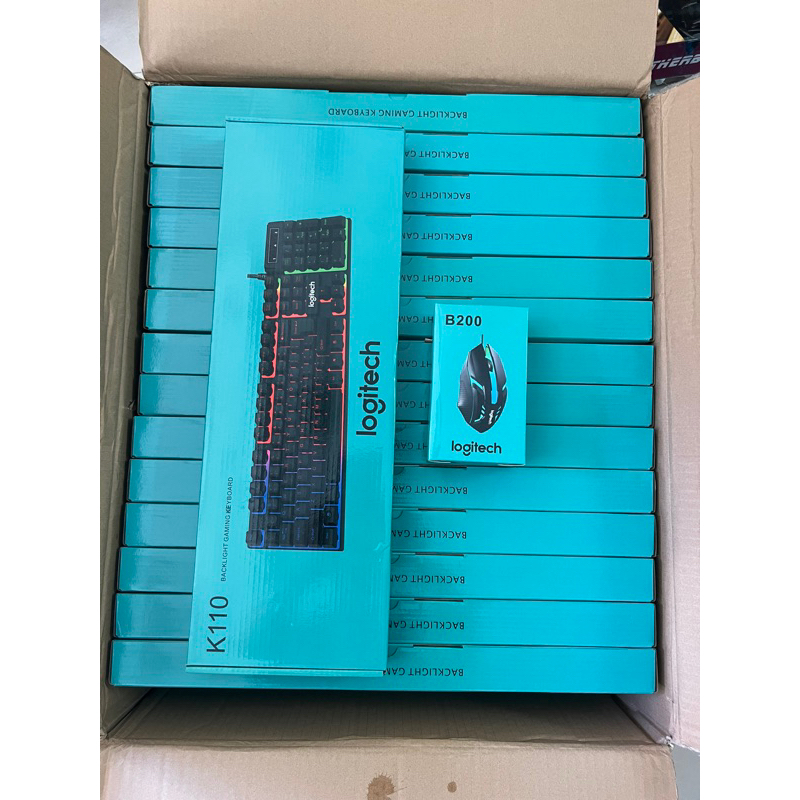 Combo bộ phím chuột văn phòng Logitech K110 k B200 | Shopee Việt Nam