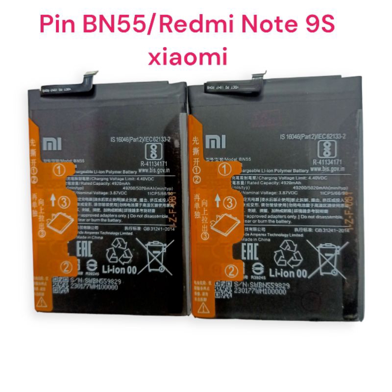 Pin BN55/Redmi Note 9S- xiaomi(zin) | Shopee Việt Nam