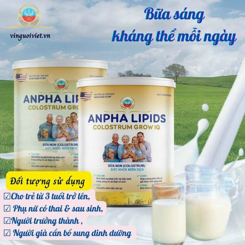 [CHÍNH HÃNG] Sữa Non Kháng Thể ANPHA LIPIDS COLOSTRUM GROW IQ | Shopee ...