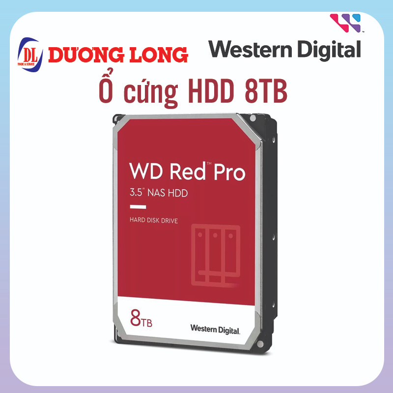 Ổ cứng WD HDD Red Pro 8TB 3.5" SATA 3/ 128MB Cache/ 7200RPM (Màu đỏ ...