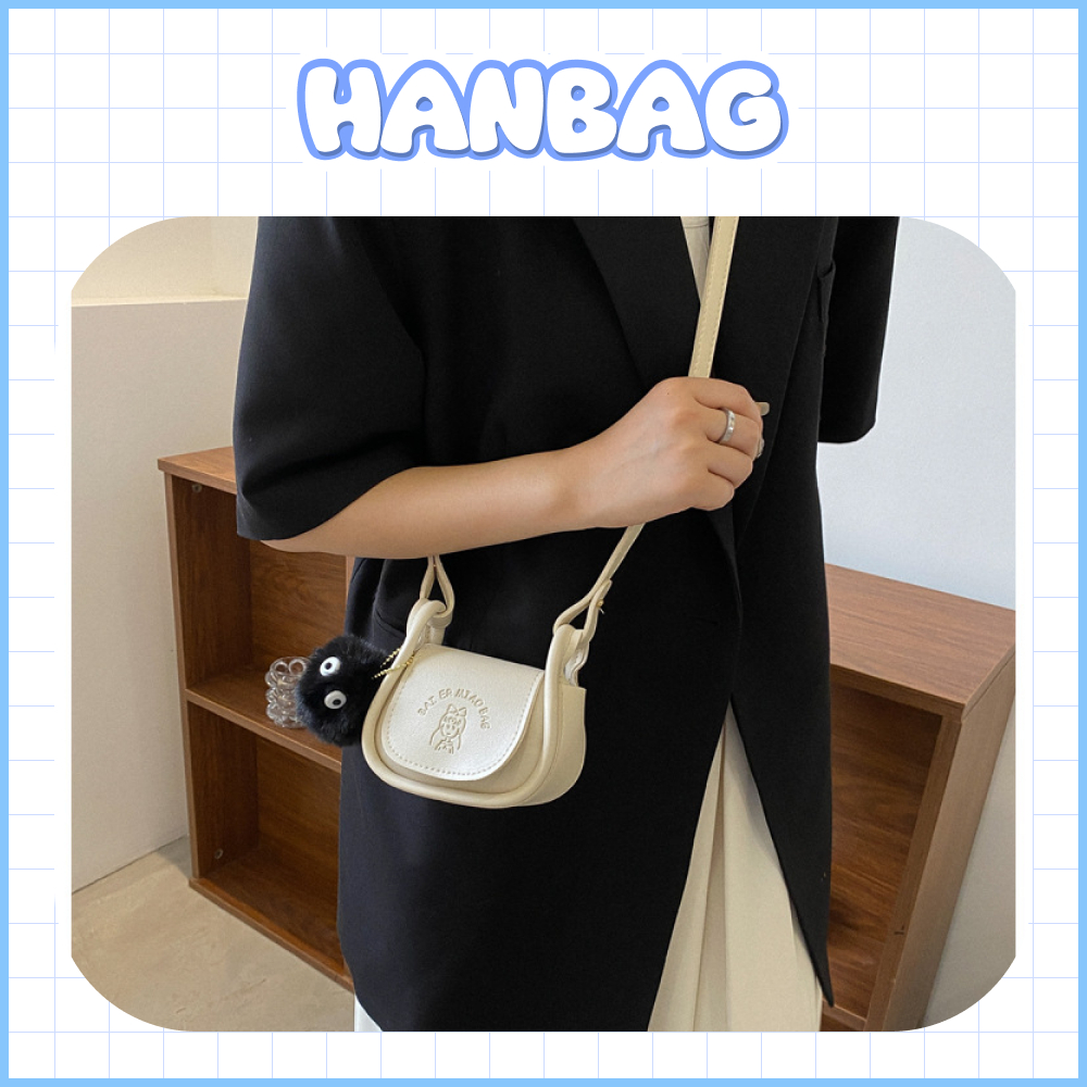 Túi đeo chéo mini màu trơn bằng da Hanbag HB07 | Shopee Việt Nam