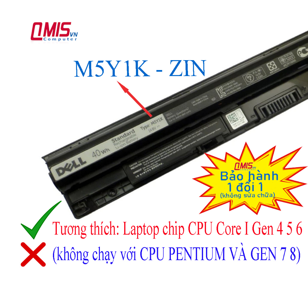 Pin laptop Dell Vostro 3458 3558 3565 3568 3559 Inspiron 5551 5555 5558 ...