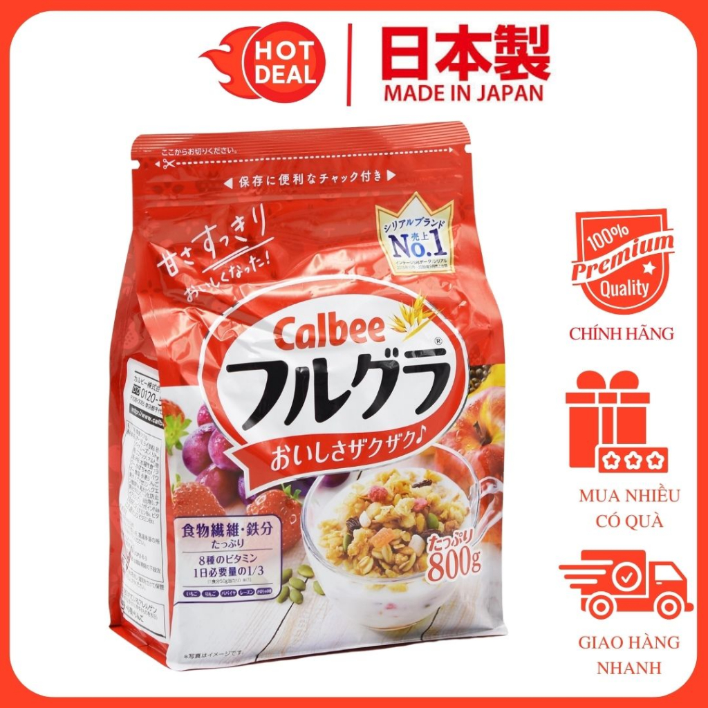 Ngũ Cốc Trái Cây Calbee Nội Địa Nhật Bản Túi 800G | Shopee Việt Nam