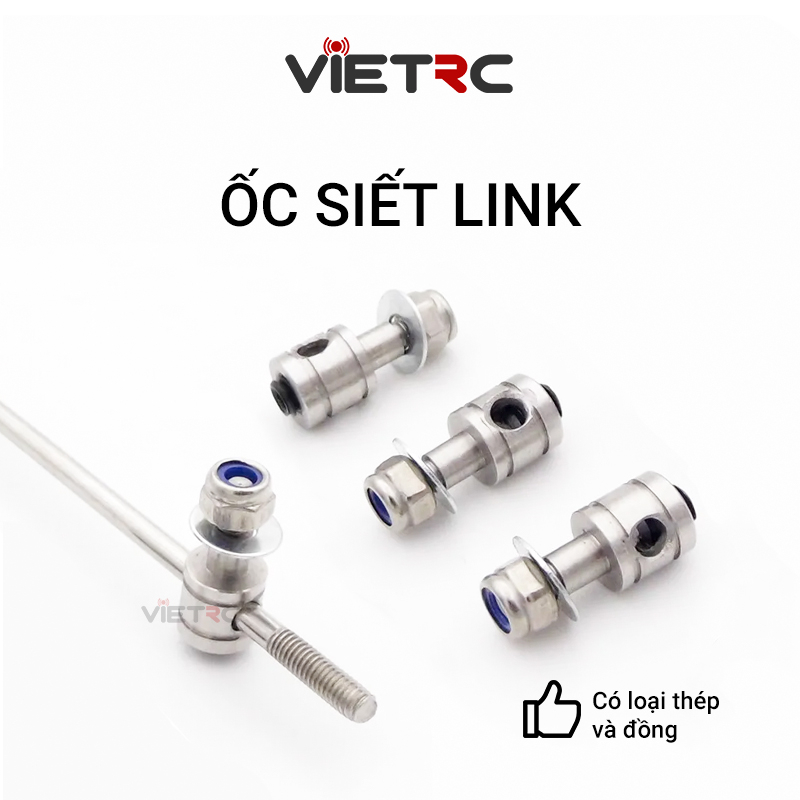 Set 3 ốc / 5 ốc siết thép link lái tàu (cano), xe, máy bay điều khiển ...