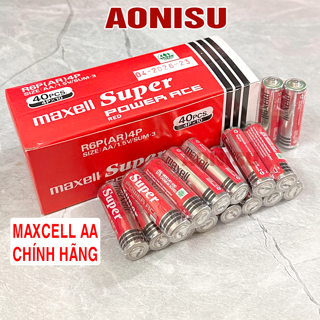 Pin Tiểu AA Maxell Super Đỏ ( 2A) - Pin Sạc 2A, Tích Điện Cao, Sử Dụng ...