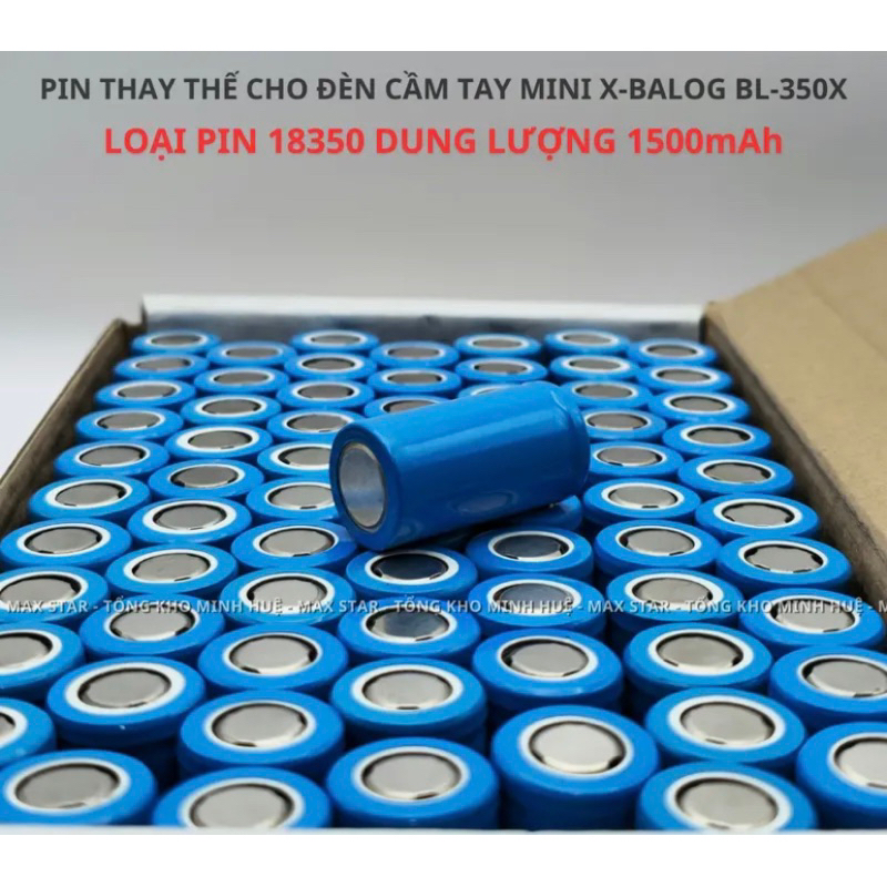 Pin thay thế cho đèn pin mini X BALOG BL-350X loại 18350 dung lượng ...