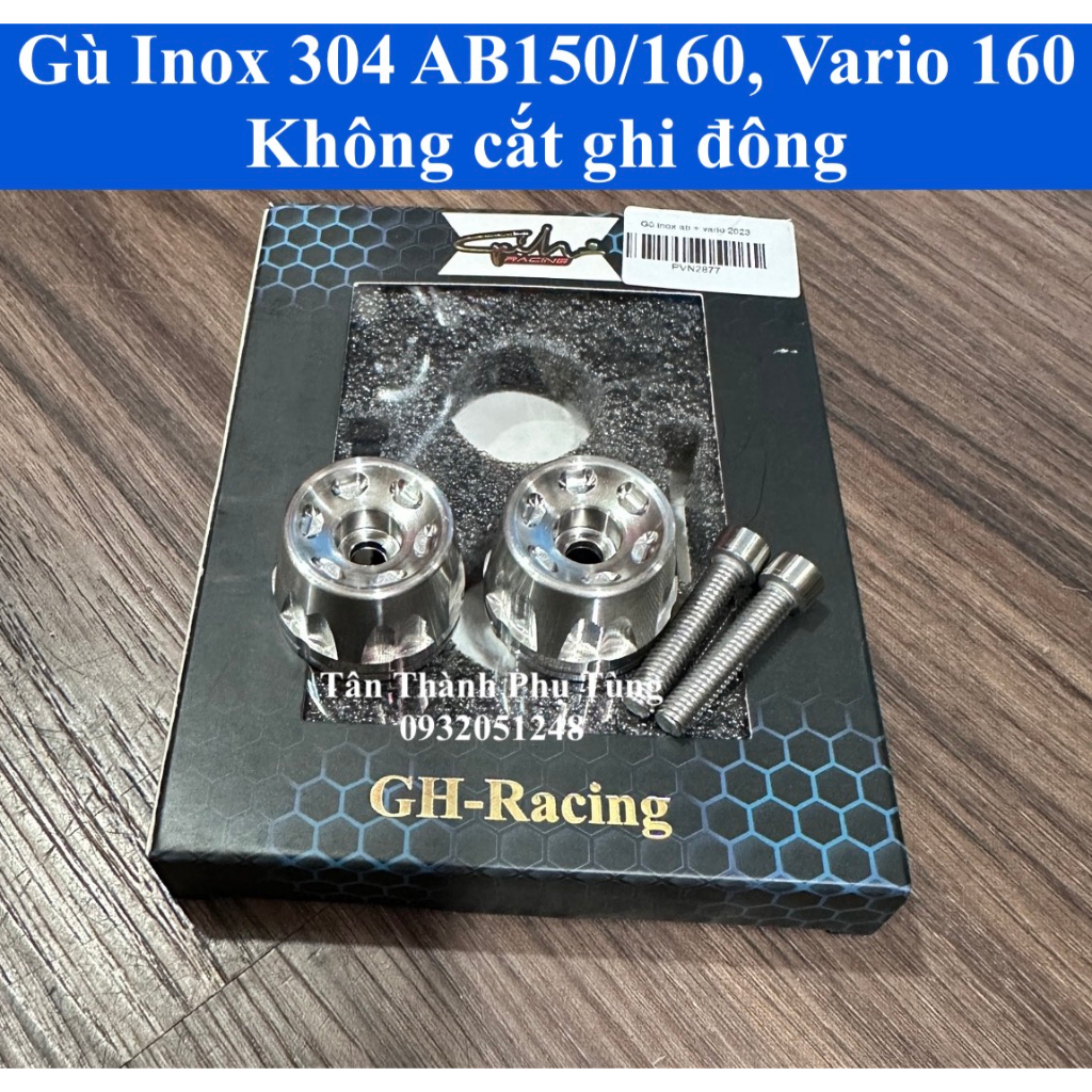 Gù Inox 304 GH Racing Air Blade AB 150/160, Vario 160 ( Không cắt ghi ...