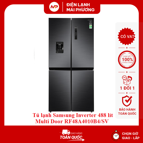 Tủ lạnh Samsung Inverter 488 lít Multi Door RF48A4010B4/SV - Hàng chính ...