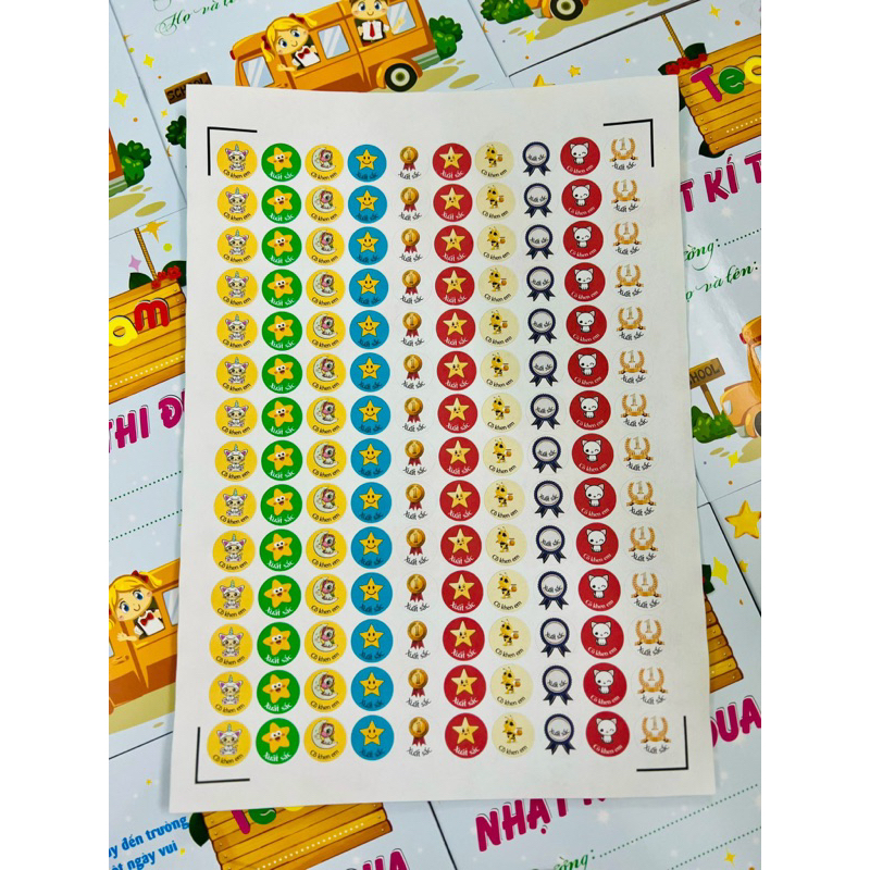 sticker khen 5 tấm sticker khen thưởng học sinh | Shopee Việt Nam