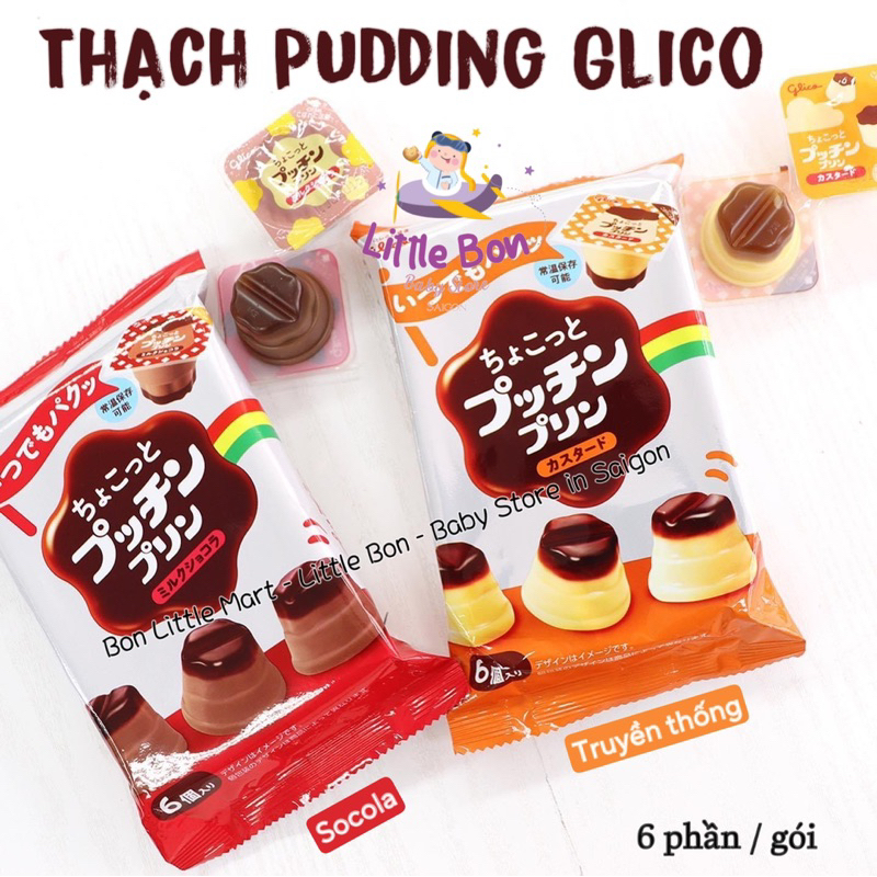 Thạch pudding Glico Nhật bay air (6 viên/ túi - 120gr) | Shopee Việt Nam