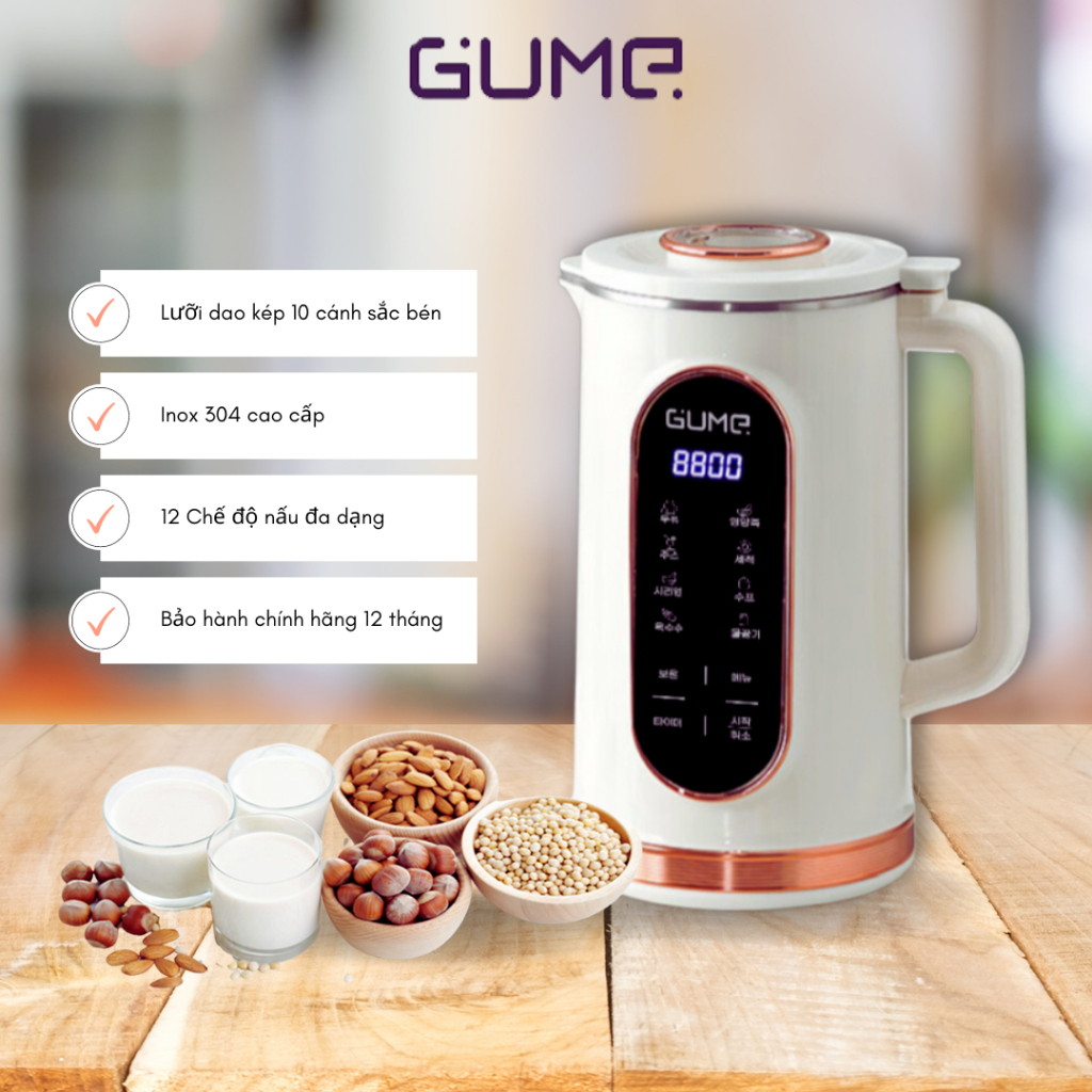 Máy làm sữa hạt mini Pro Gume MSB02 - 1200ml - Nhập khẩu Hàn Quốc - Bảo Hành 12 Tháng | Shopee ...