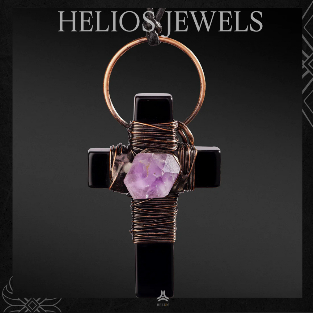 Dây chuyền nam Helios Cross Amethyst | Shopee Việt Nam