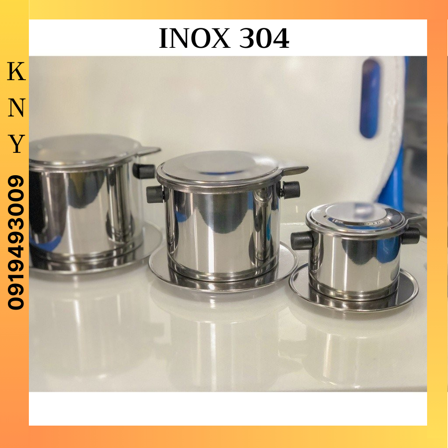 Phin cafe inox size 7, 8, 9, 10 làm từ inox sáng bóng chịu được nhiệt độ cao, dễ dàng vệ sinh ...