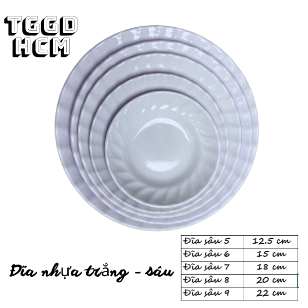Đĩa nhựa sâu lòng, đĩa quán nhậu, đĩa nhựa melamine sâu lòng, Đĩa sâu ...