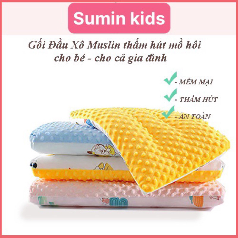 [ Hàng loại 1 ] Gối đầu cho bé sumin kids , Gối xinh cho bé , Chăn gối ...
