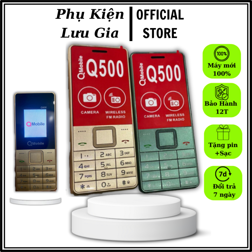 Điện Thoại Q500 QMobile, Pin Trâu, Loa To, Sóng Khỏe Đầy Đủ Các Chức ...
