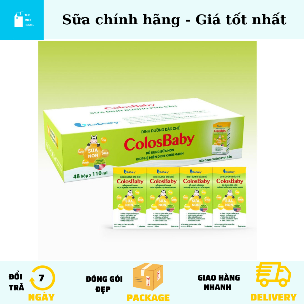 [HSD T1-2024] [Mẫu Mới+Thẻ Cào] Thùng 48 Hộp SBPS ColosBaby 180ml ...