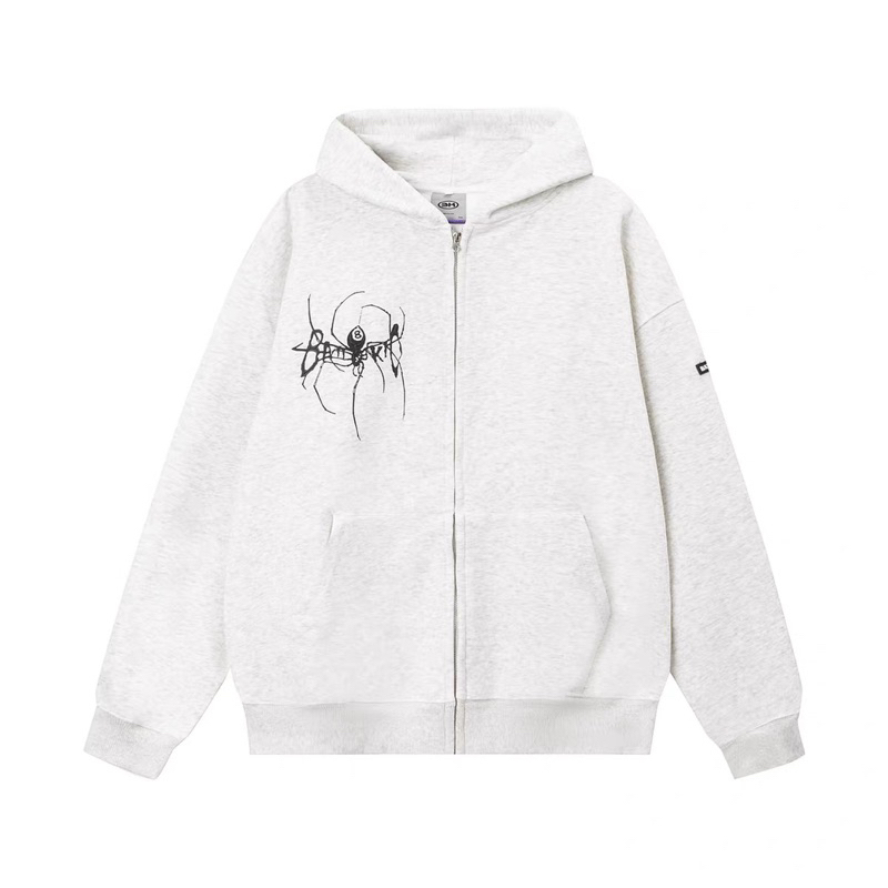 Áo Khoác Hoodie Zip battle kid,in logo nhện phong cách retro,đường phố ...