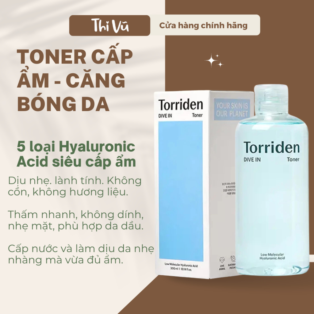 Toner cấp nước cho da dầu Torriden Dive-In Low Molecule Hyaluronic Acid ...