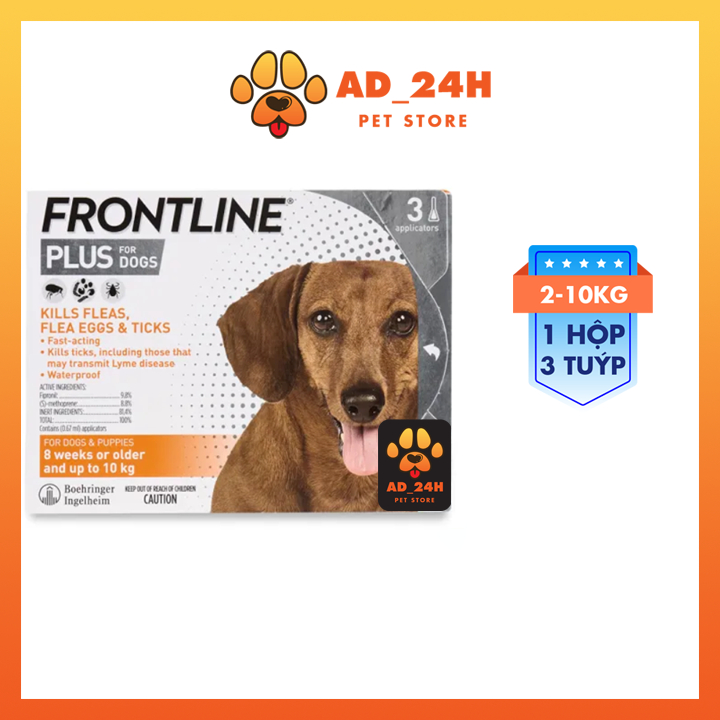 FRONTLINE PLUS Dog (cho chó dưới 10kg) Nhỏ gáy phòng và tránh ve rận ...