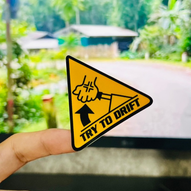 Tem Sticker Mini Try To Drift Dán Trang Trí Xe Máy, Oto, Laptop, Vali ...