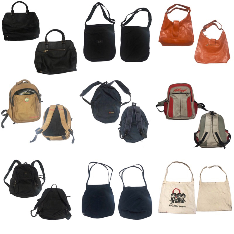 Giỏ túi xách, tote, balo size lớn bỏ vừa A4 2hand hàng si có lỗi ...