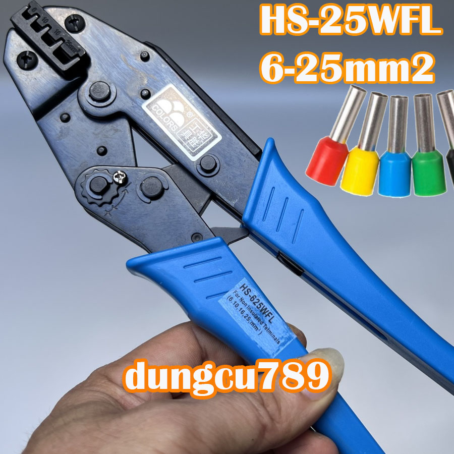 Kìm bấm cos Fasen HS-25WFL - Bấm cốt Kim Pin tròn rỗng 6 - 25mm2 ...