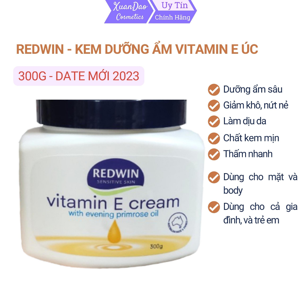 Vitamin e Úc, kem dưỡng ẩm vitamine cream Redwin, dưỡng ẩm cho da mặt ...
