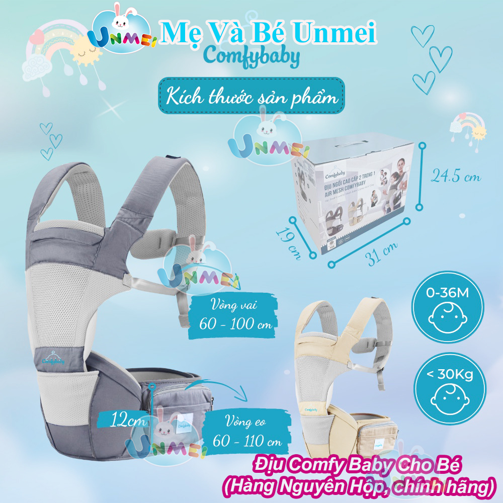 (Đủ Màu) Địu Ngồi Comfybaby - Địu Em Bé Comfybaby CF818 , 4 tư thế, địu ...