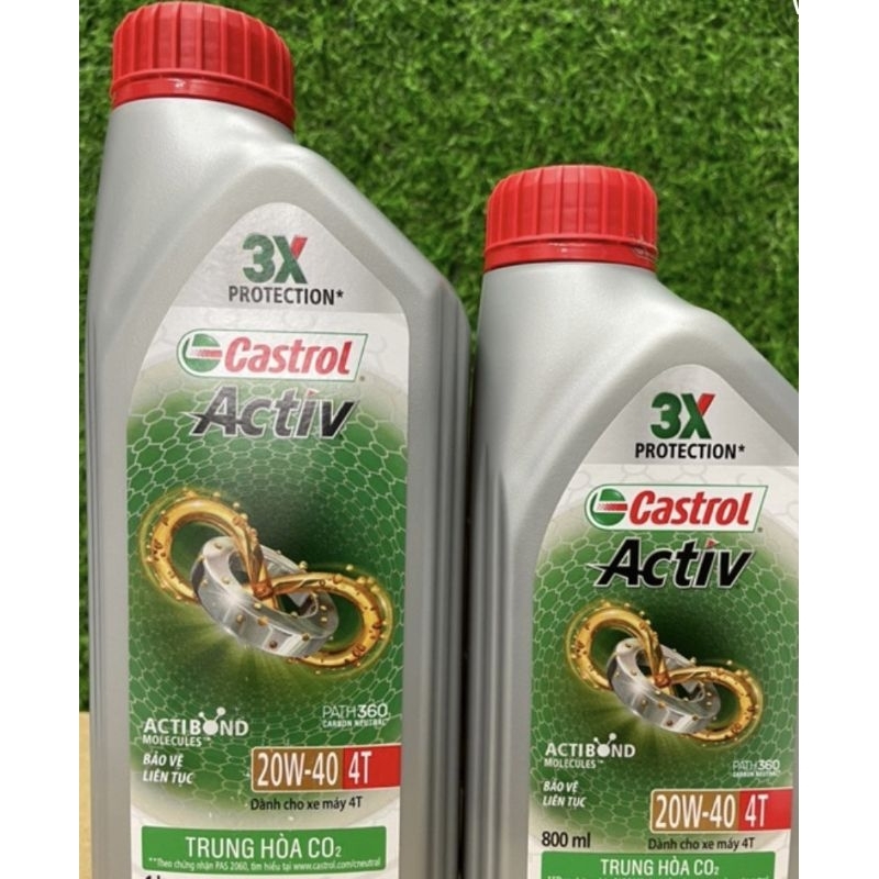 Nhớt Castrol Activ 3x CO2 4T dành cho xe máy số (xe tay ga không thích ...
