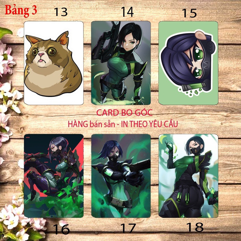 Card bo góc Viper Game Valorant 6 ảnh khác nhau/ Thẻ card Viper ...