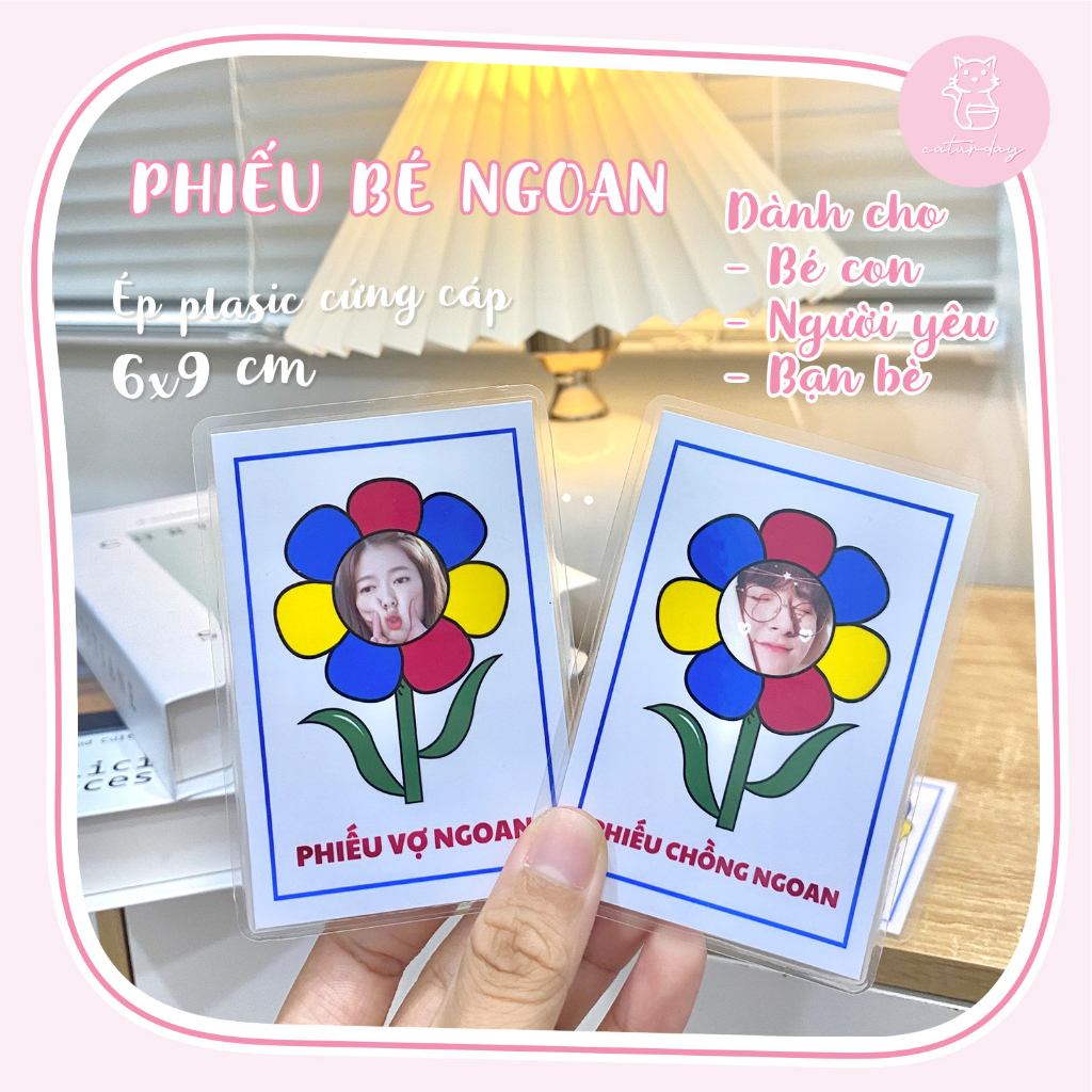 Set 8 PHIẾU BÉ NGOAN, người yêu ngoan tặng bạn trai, bạn gái, bé con Ép ...