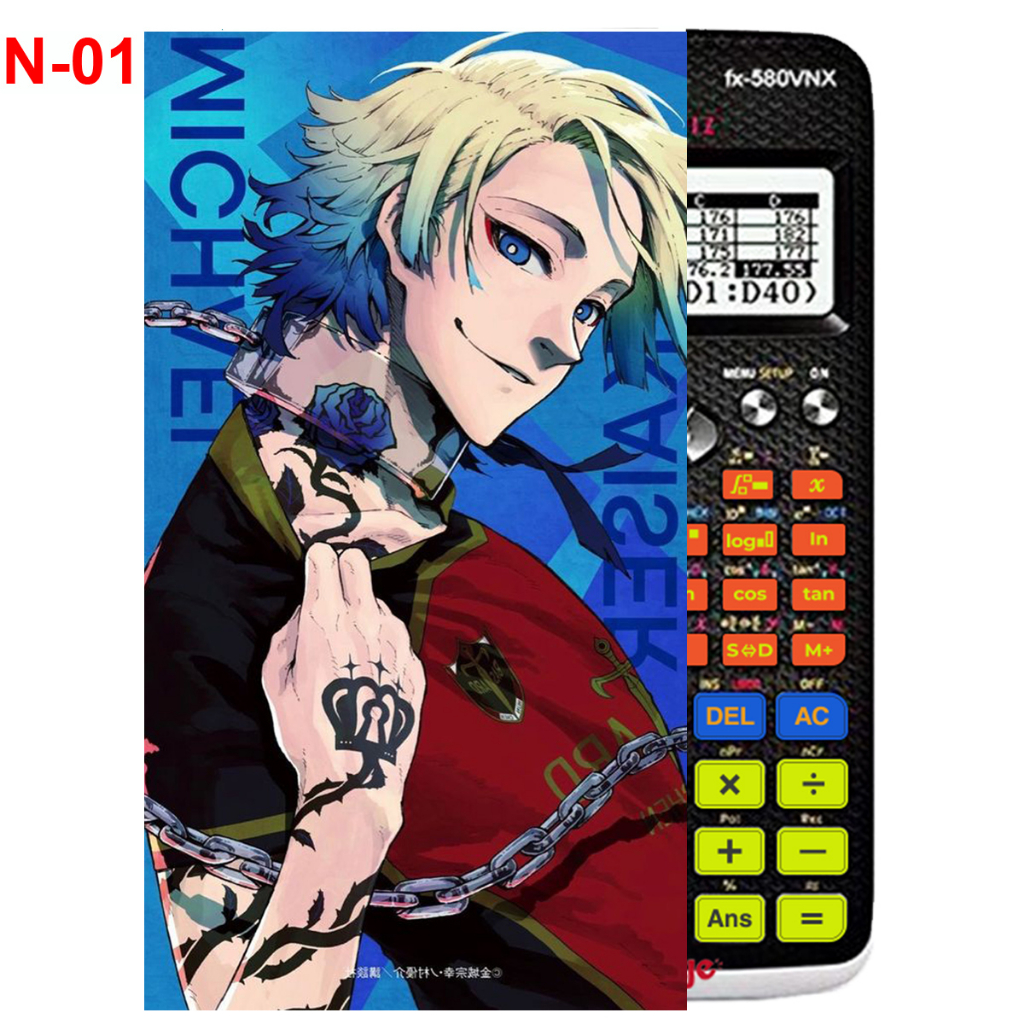 Decal - Hình dán Máy tính CASIO fx570, fx580...anime BLue Lock (nhiều ...