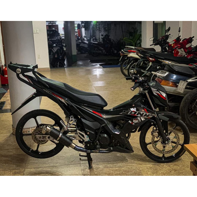 tem rời sonic chế exciter 155 full đen phối đỏ bạc | Shopee Việt Nam