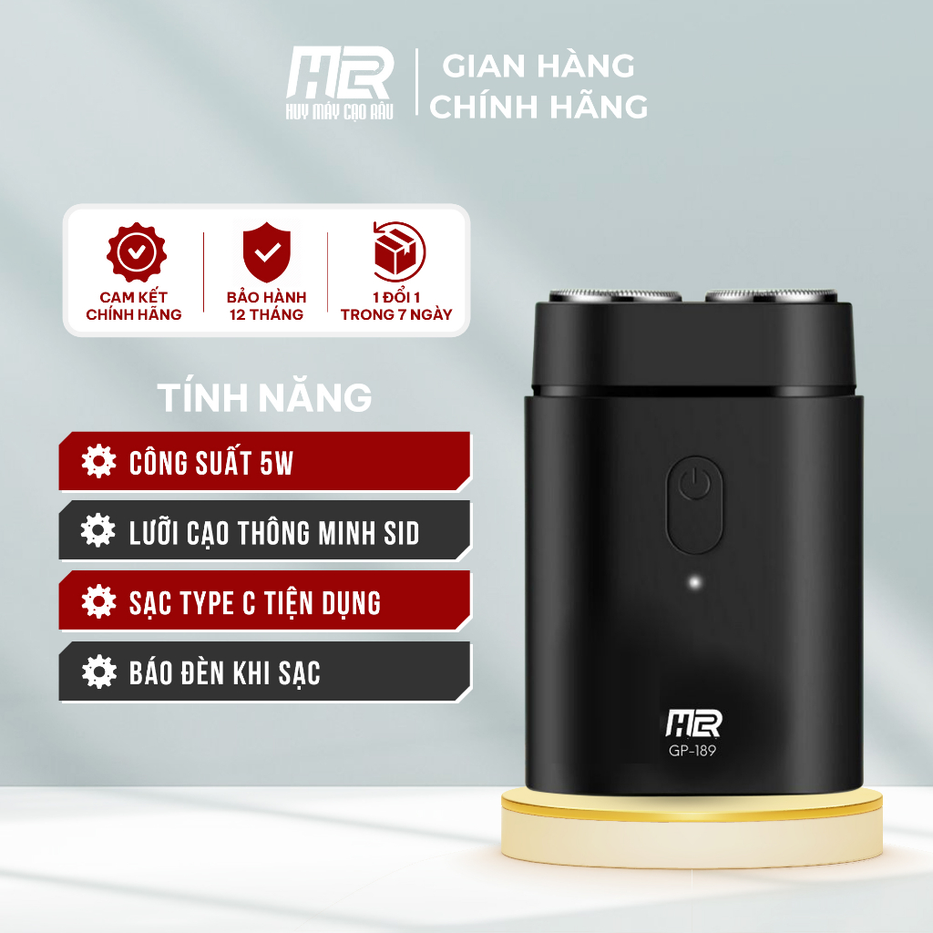 Máy cạo râu GENPAI GP189, sạc usb type-C | Shopee Việt Nam