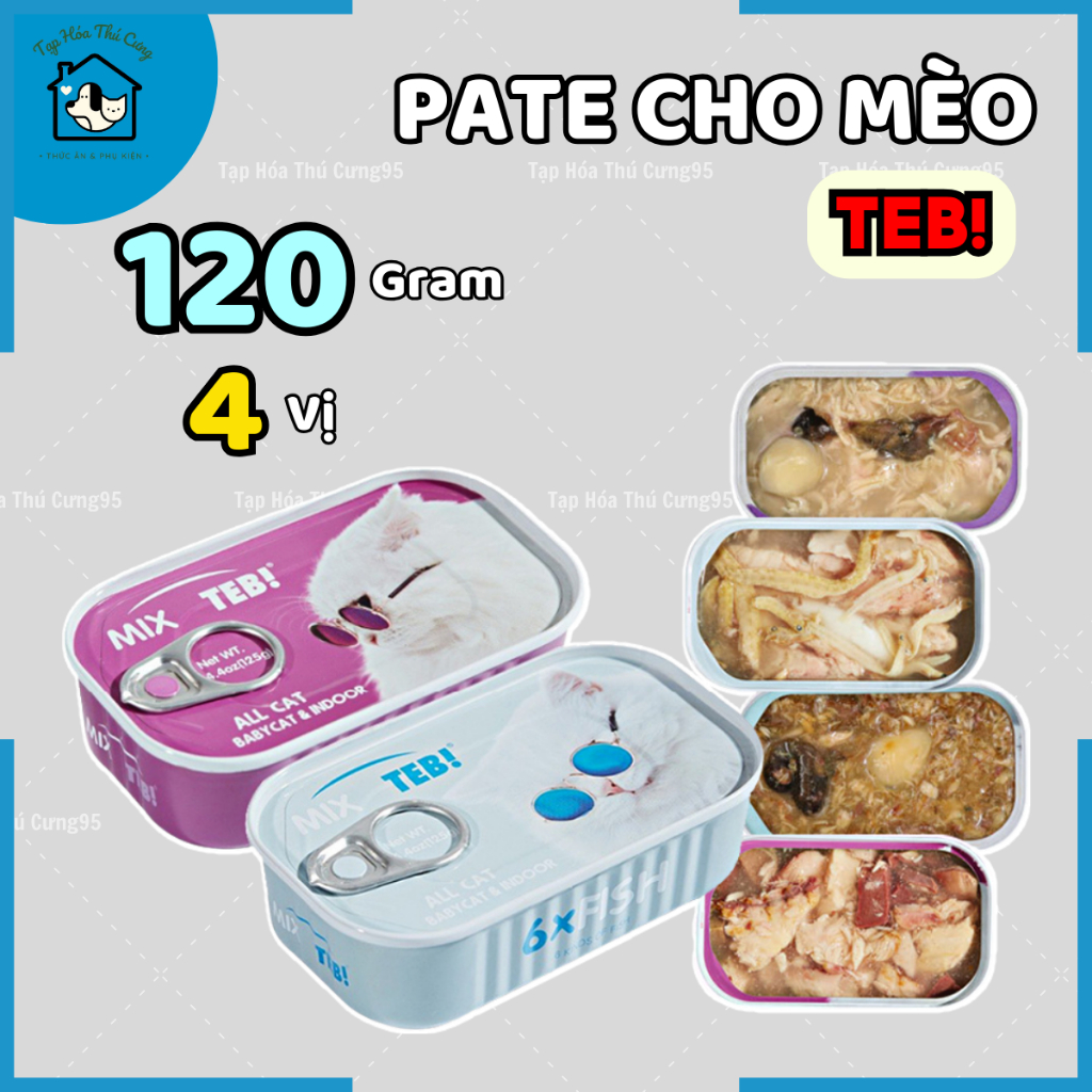 Pate TEB MIX cho mèo (Mister Donut) Bổ Sung Dinh Dưỡng, Tăng Cân Cho ...