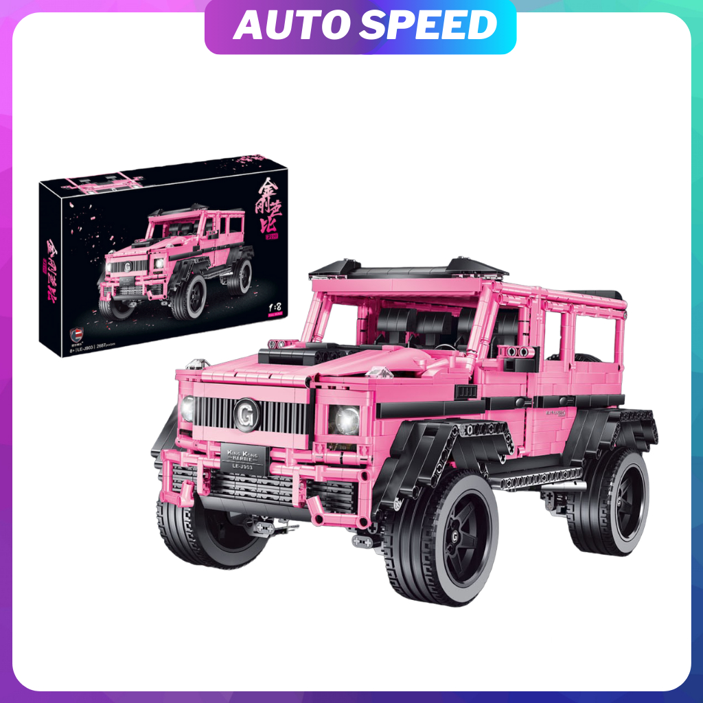 [ Điều Khiển Được ] Mô hình lắp ráp siêu xe MEC AMG G800 màu hồng , đồ ...