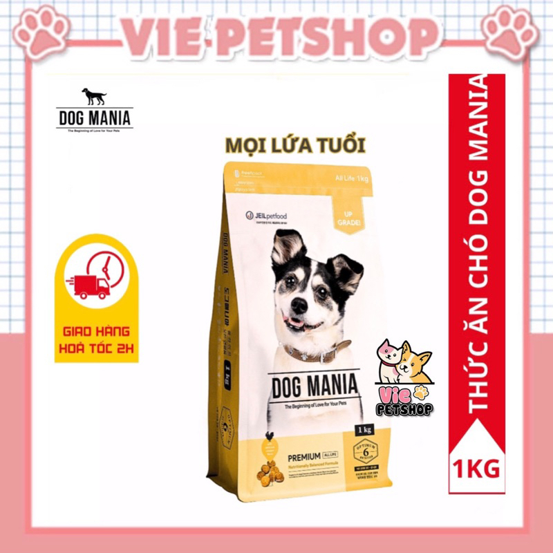 Thức Ăn Hạt DOG MANIA PREMIUM cho Chó Mọi Lứa Tuổi gói 1Kg | Vie ...
