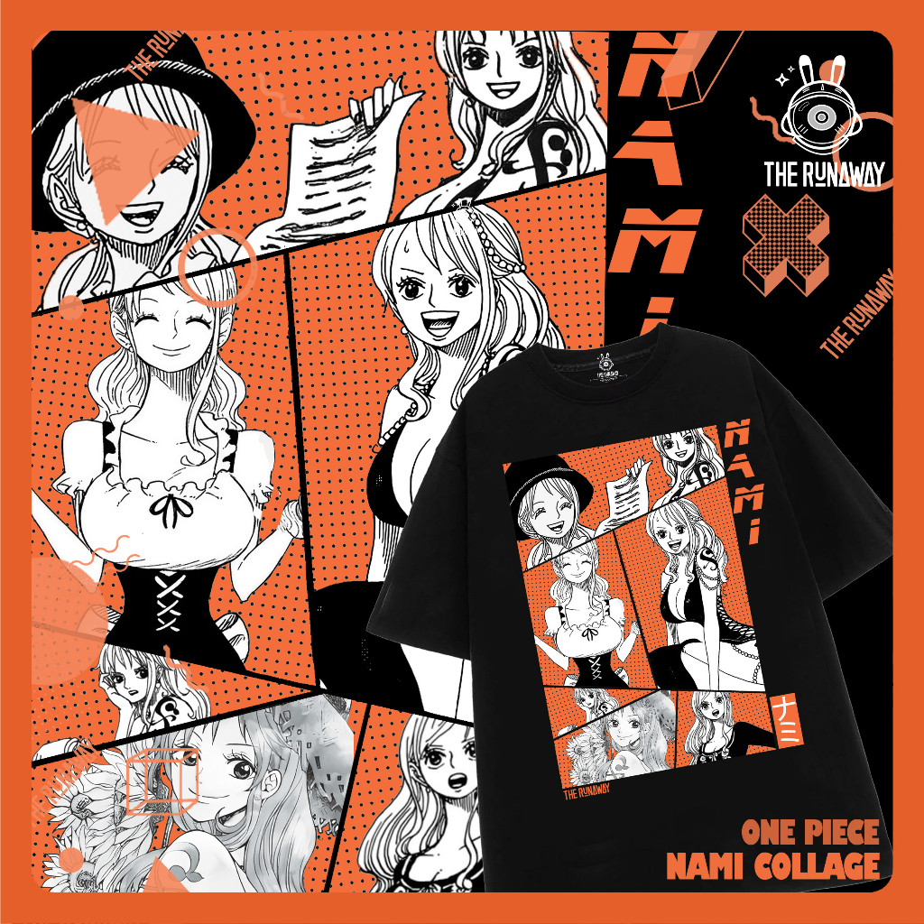 Áo phông One Piece: Nami Collage 100% Cotton Nam / Nữ by The Runaway ...