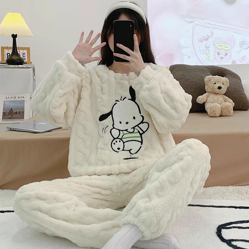 Bộ Đồ Ngủ Lông Hình Voi Vẵn Thừng FreeSize , Bộ Bông Nỉ Giữ Nhiệt Bo ...