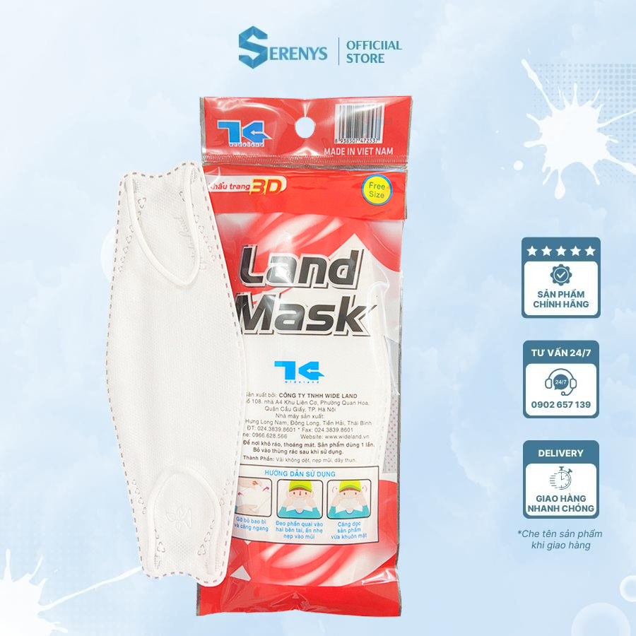 Khẩu trang 3d land mask chống vi khuẩn gói 6 cái - HÀNG CHÍNH HÃNG ...