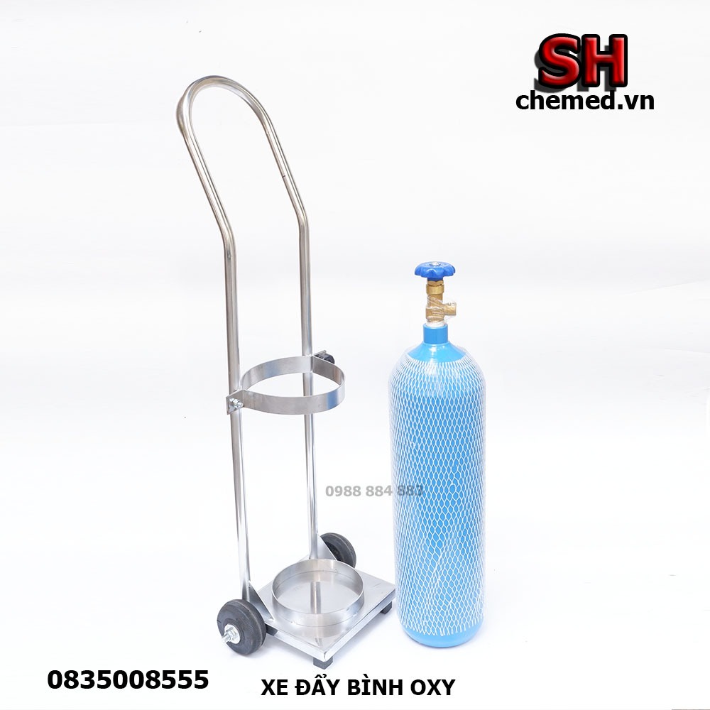 Xe đẩy bình Oxy 2 bánh dùng trong y tế chuyên dụng đẩy bình oxy, khí co2 8 lit | Shopee Việt Nam
