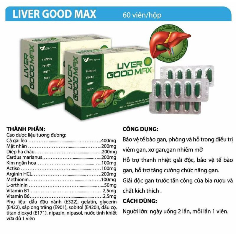 Bổ Gan Liver Goodmax Hộp 60 Viên | Shopee Việt Nam