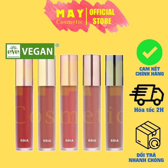 Son Kem Lì BBIA Mẫu Mới Vegan Thuần Chay An Toàn Không Trôi Last Velvet Lip Tint Siêu Hot Lên ...