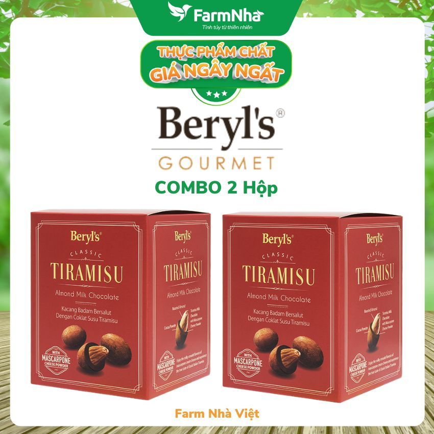 (Combo 2 Hộp) Socola Tiramisu Almond Milk Chocolate 100g Beryls ...