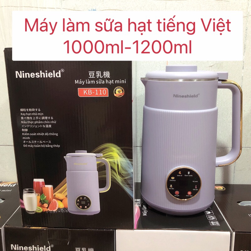 Máy làm sữa hạt Nineshield 800-1000ml-1200ml Tiếng Việt | Shopee Việt Nam