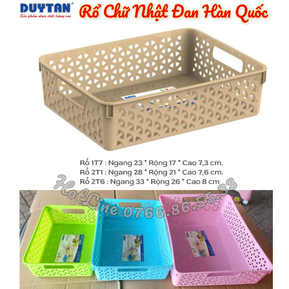 🚀TBA SHOP🚀 Rổ Nhựa Chữ Nhật ĐAN 1T7/2T1/2T6 - Nhựa Duy Tân | Shopee ...