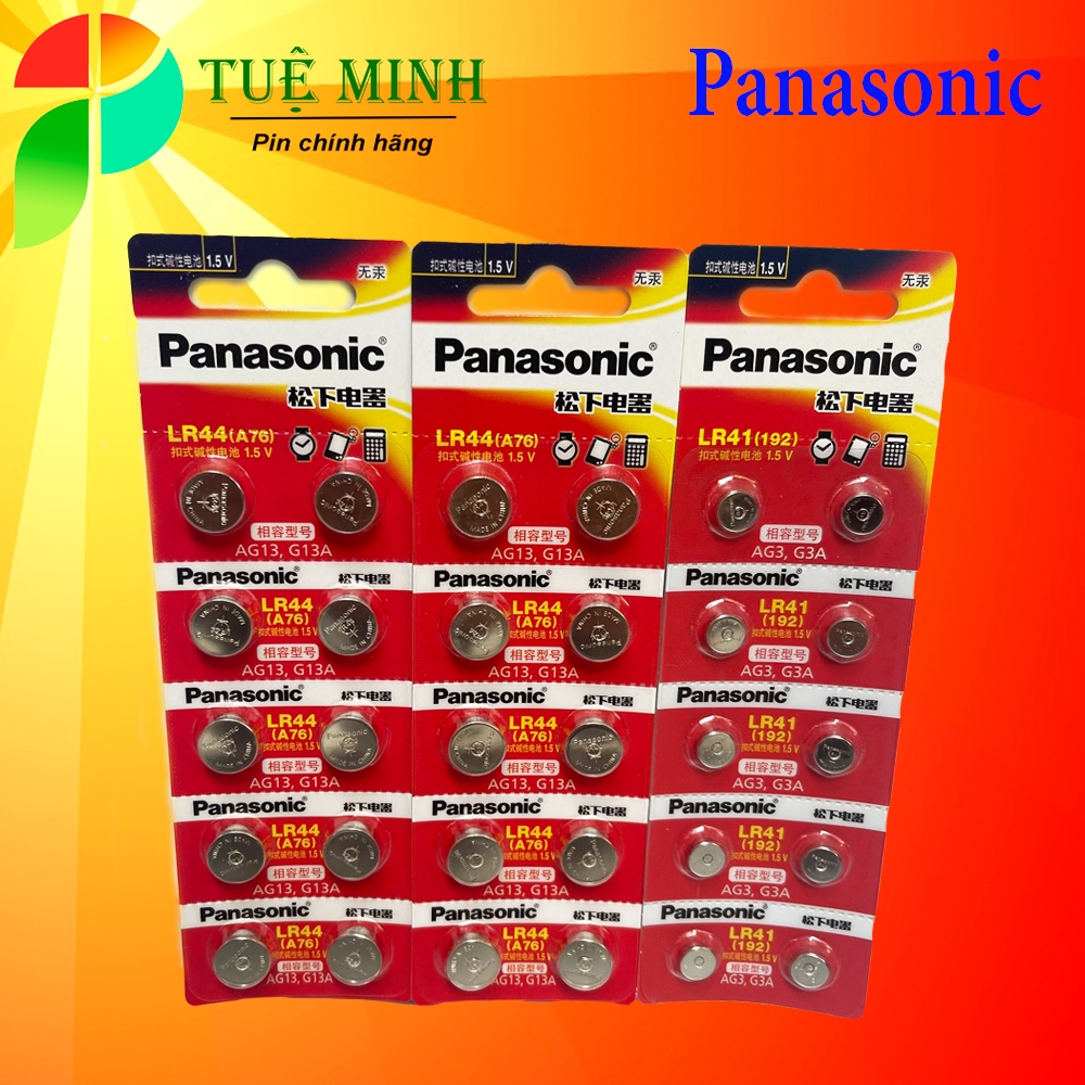 VỈ 10 VIÊN Pin Panasonic AG13 / LR44 / AG3 / LR41, Pin cúc áo 1.5V giá ...